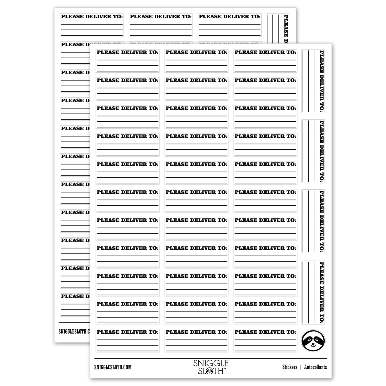 Please Deliver To Blank Letter Package Mail Sticker Set - White - Gloss ...