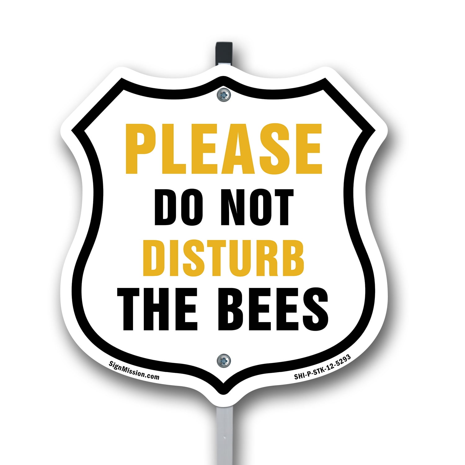 Please Do Not Disturb The Bees 12 inch X 12 inch Shield Shaped ...