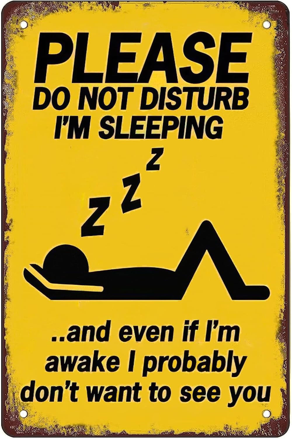 Please Do Not Disturb I'm Sleeping Vintage Metal Tin Sign,Retro Iron ...