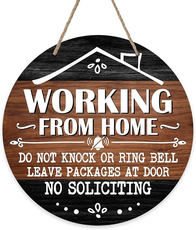 Please Do Not Disturb Thank You Front Door Sign, Eucalyptus Leaves Wood ...