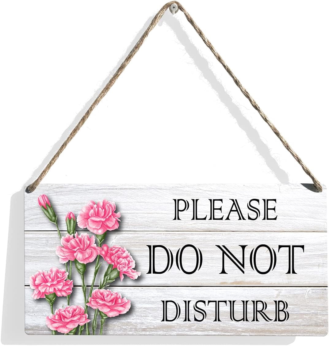 Please Do Not Disturb Wood Sign Floral Office Wooden Signs Rustic ...
