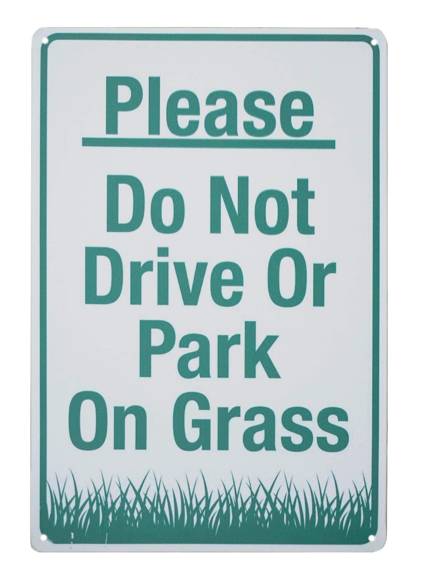 Please Do Not Drive or Park on Grass Sign Yard Sign Home Signs Green ...