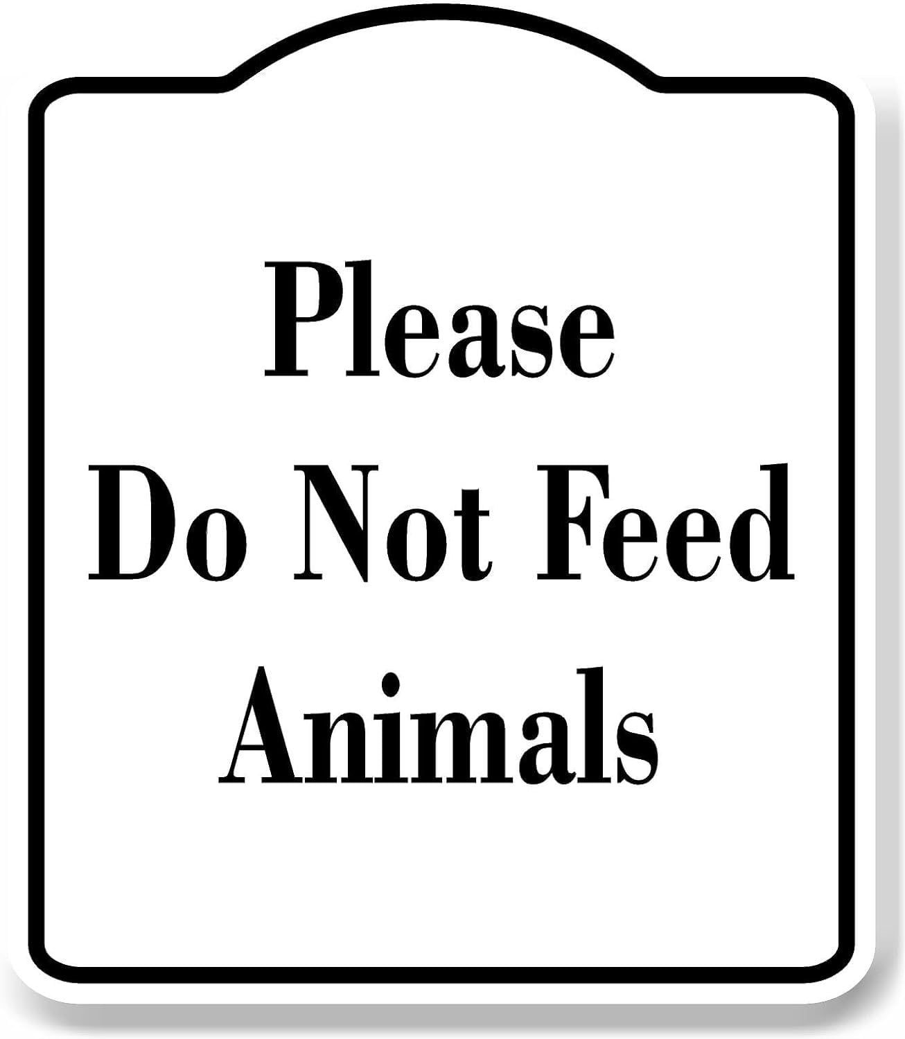 Please Do Not Feed Animals WB Aluminum Composite Sign 8.5''x10 ...