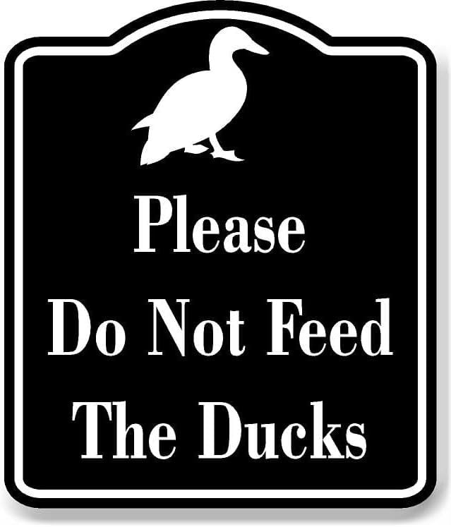 Please Do Not Feed The Ducks BLACK Aluminum Composite Sign, 20"x24 ...