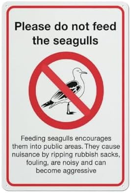 Please Do Not Feed The Seagulls Sign 8 X 12 Inches Rust Free Aluminum ...