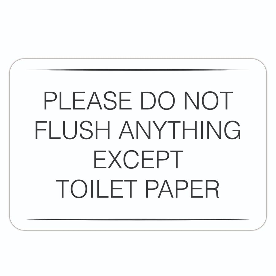 Please Do Not Flush Anything Except Toilet Paper Metal Aluminum Sign ...