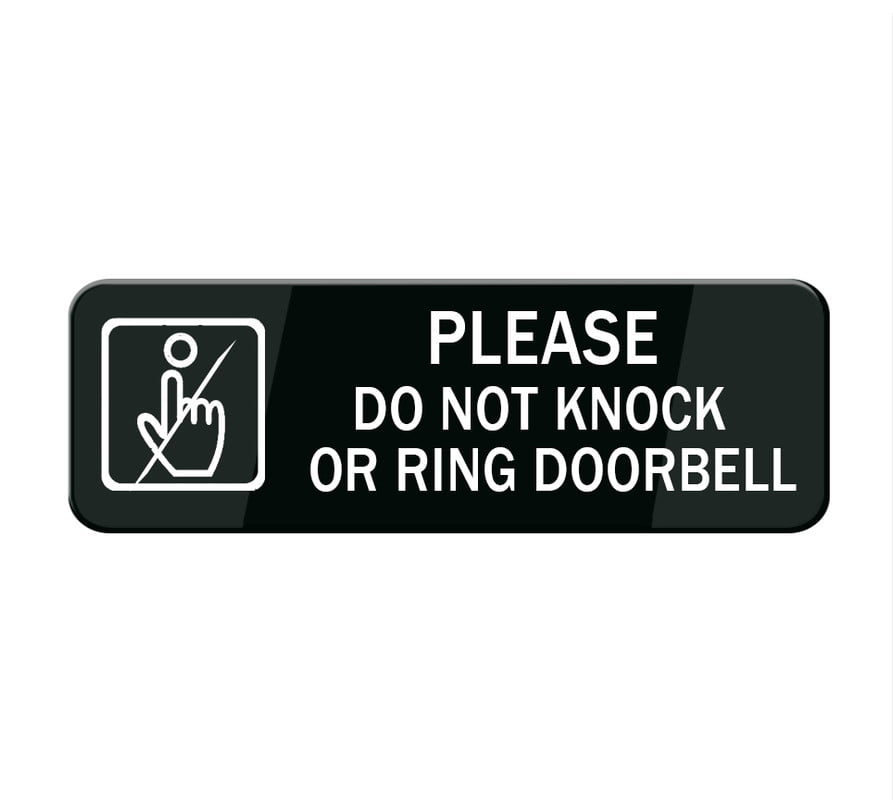 Please Do Not Knock Or Ring Doorbell Sign,Acrylic Sign Safety ...