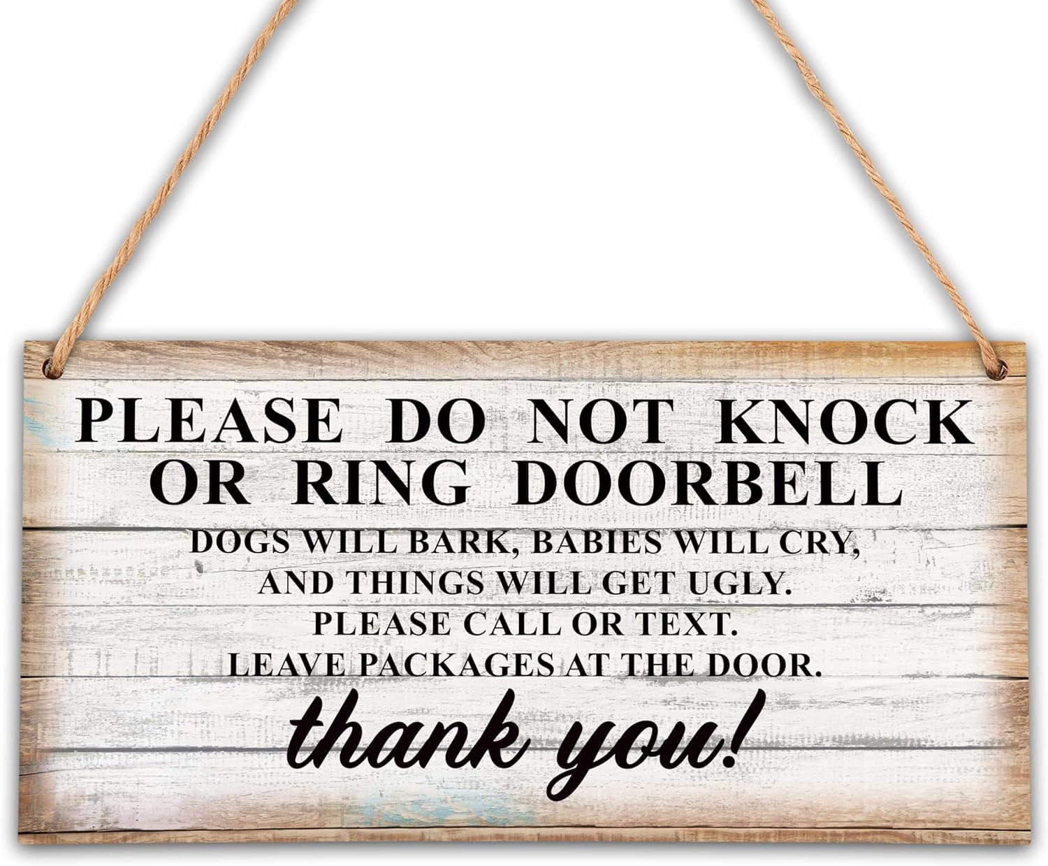 Please Do Not Knock Or Ring Doorbell Sign, Shhh Baby Sleeping Sign For Front Door, Girl Boy ...