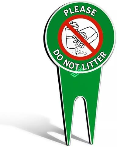 Please Do Not Litter Sign Art Minimalist Style,for Patio Lawn & Garden ...
