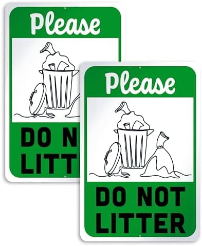 Please Do Not Litter Signs - 12x8 No Dumping Signs Private Property ...