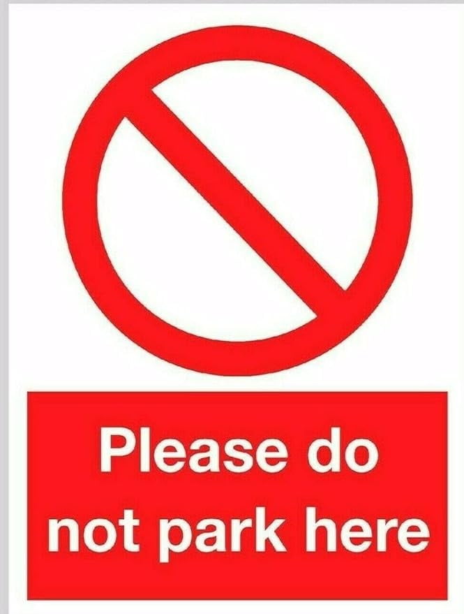 Please Do Not Park Here Notice Customised Home Busines No Parking Metal ...