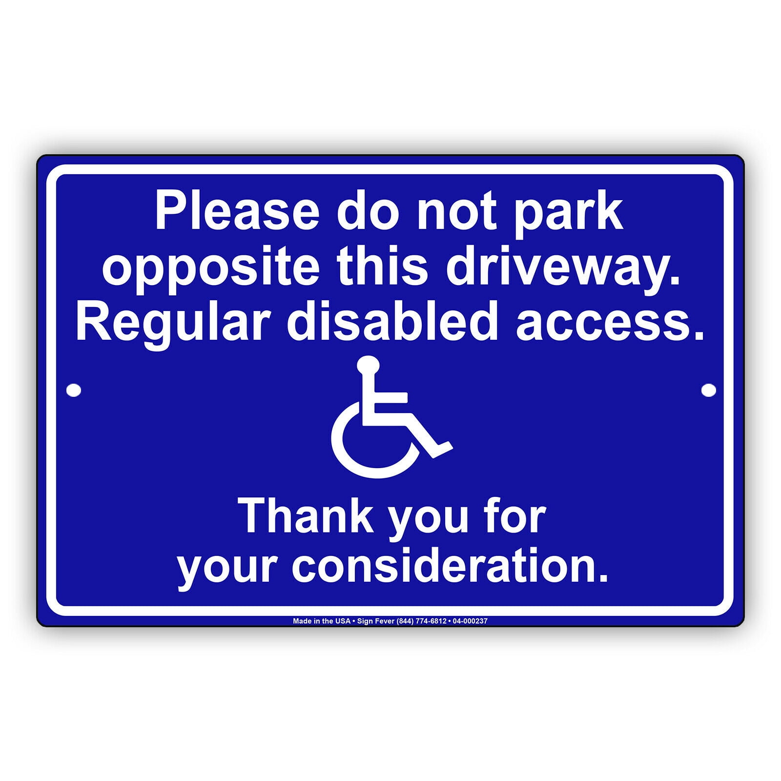 Please Do Not Park Opposite This Driveway Disabled Access Indoor ...