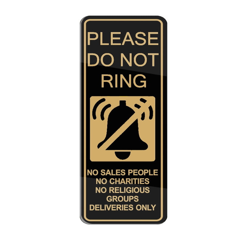 Please Do Not Ring Sign For House, 10X3 Inch Acrylic Plaque With Strong ...