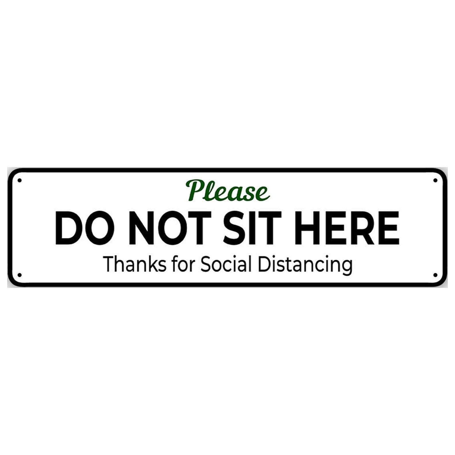 Please Do Not Sit Here For Social Distancing aluminum metal sign 4"x13 ...