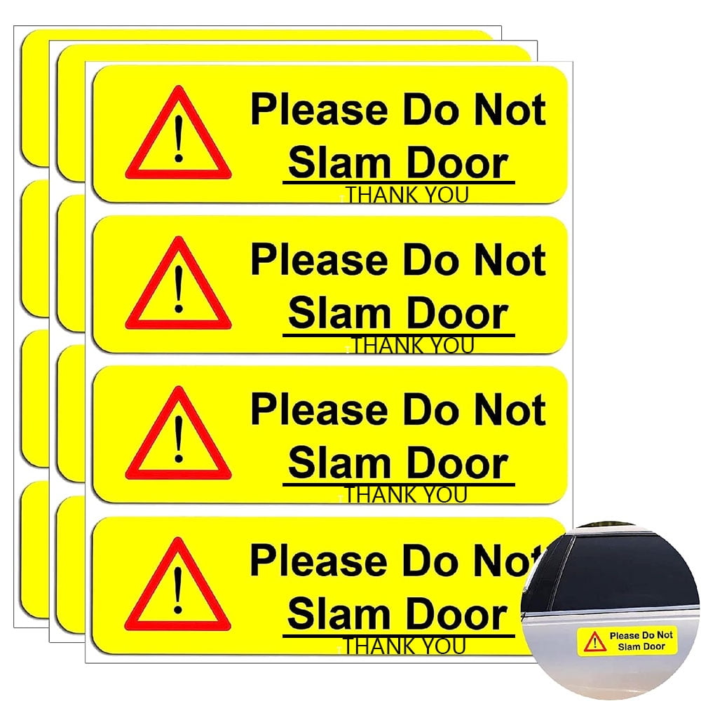 Please Do Not Slam Door Stickers,51.5Yellow Warning Philippines | Ubuy