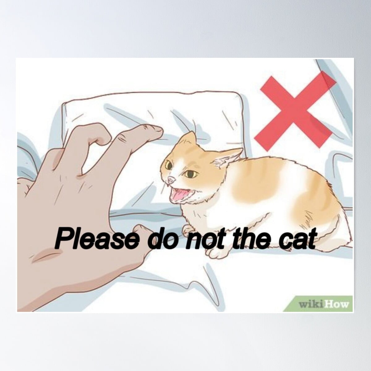 Please Do Not The Cat Meme Poster Wall Art, Modern Wall Decor For ...