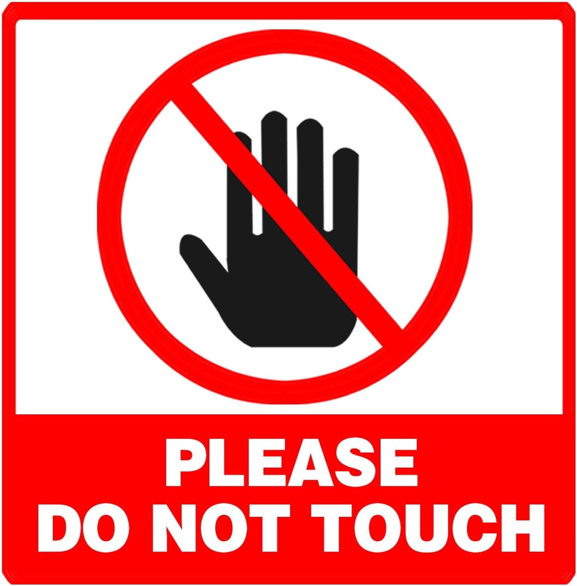 Please Do Not Touch Stickers 6inch Self Adhesive Don t Touch Warning Please Do Not Touch Stickers 6inch Self Adhesive Don t Touch Warning