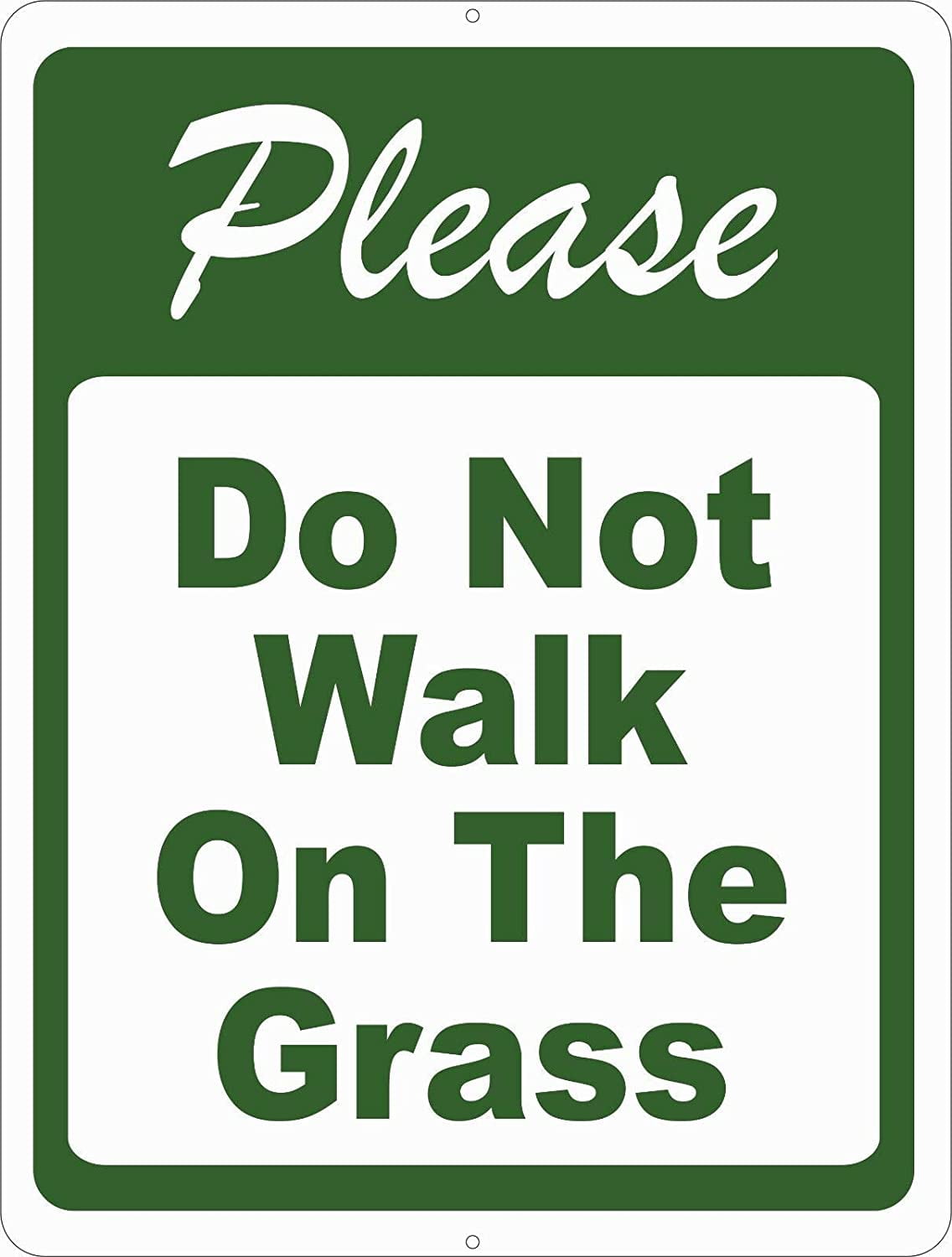 Please Do Not Walk On Grass Metal Sign No Walking On Lawn Lawns Yard ...