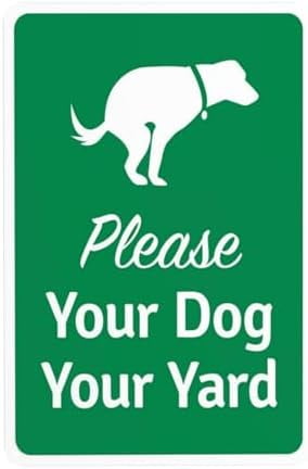 Please Your Dog Your Yard With Dog Poop Symbol Warning Sign, No Dog ...