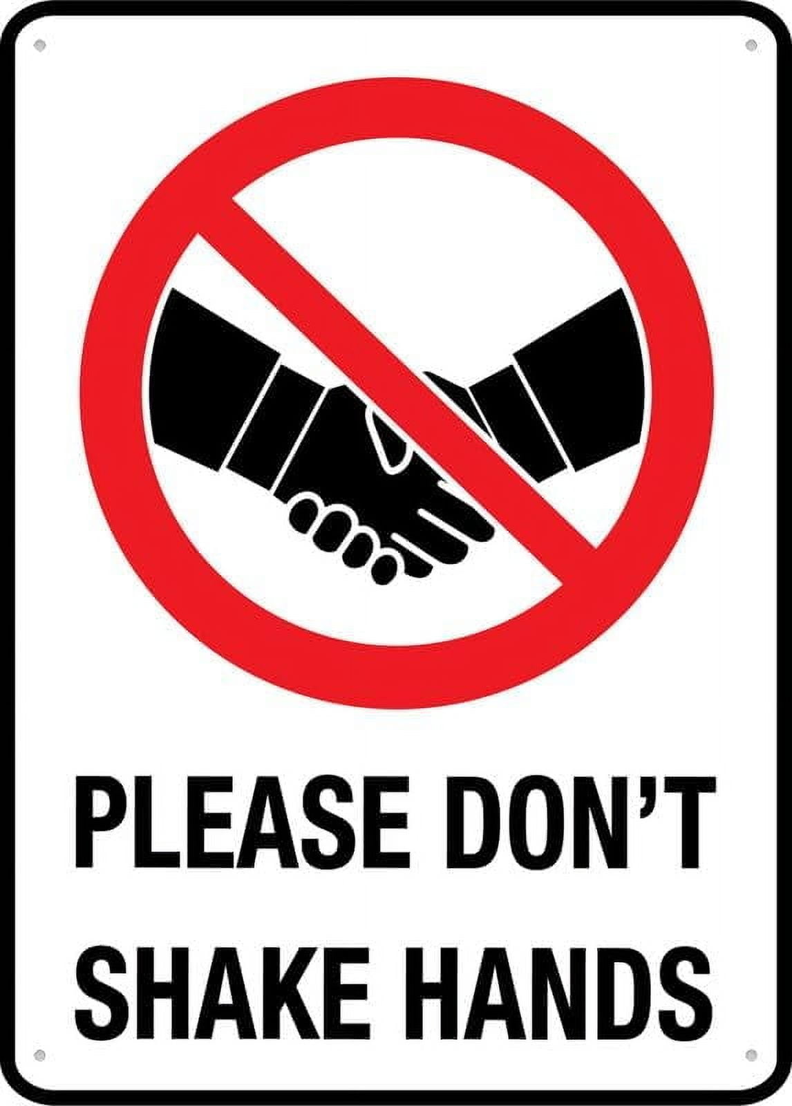 Please Don T Shake Hands For House 12" X 8" Yard Sign, Premium Aluminum ...