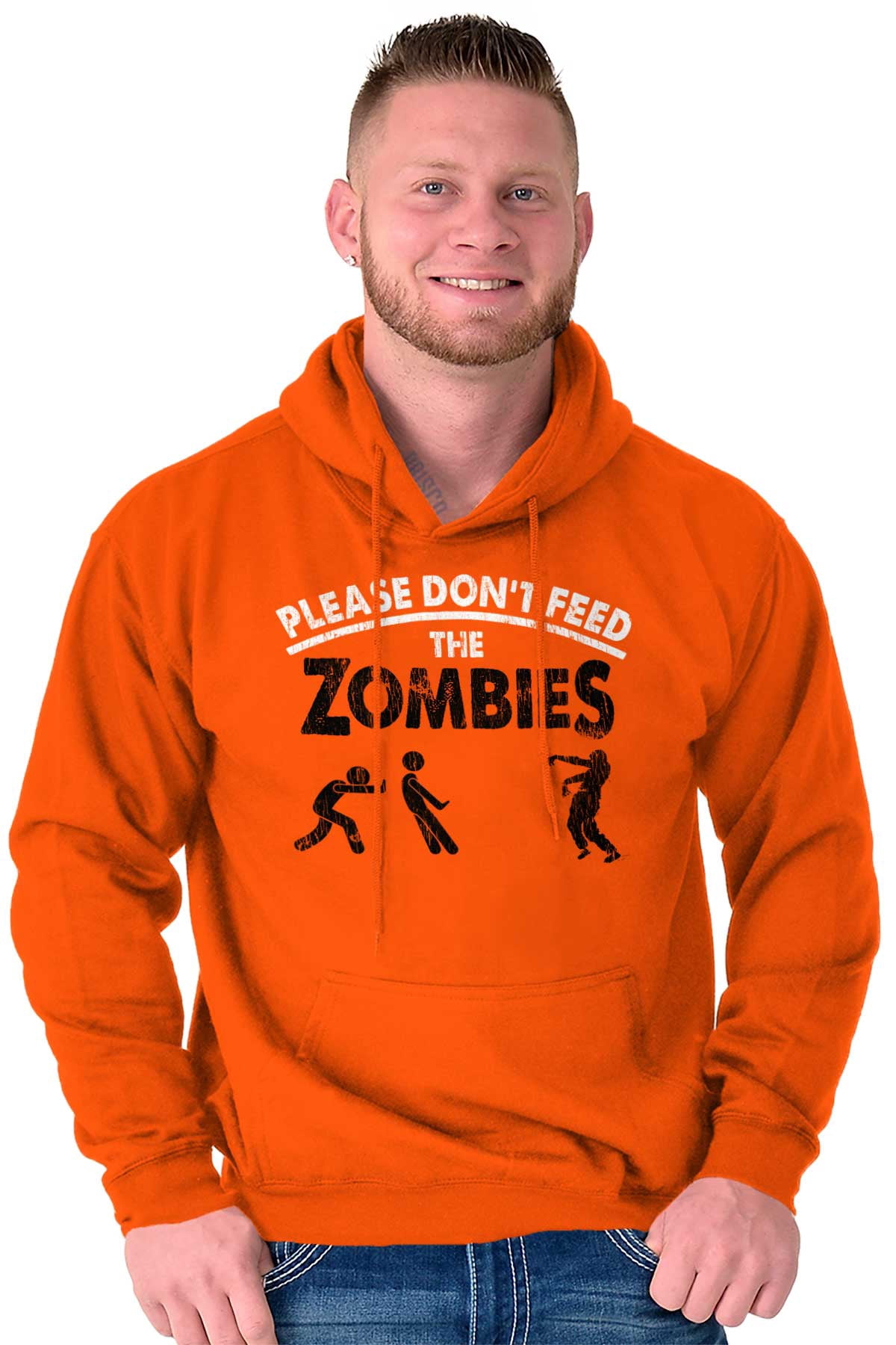Please Don’t Feed the Zombies Unisex Plus Size Hoodie Brisco Brands 5X ...