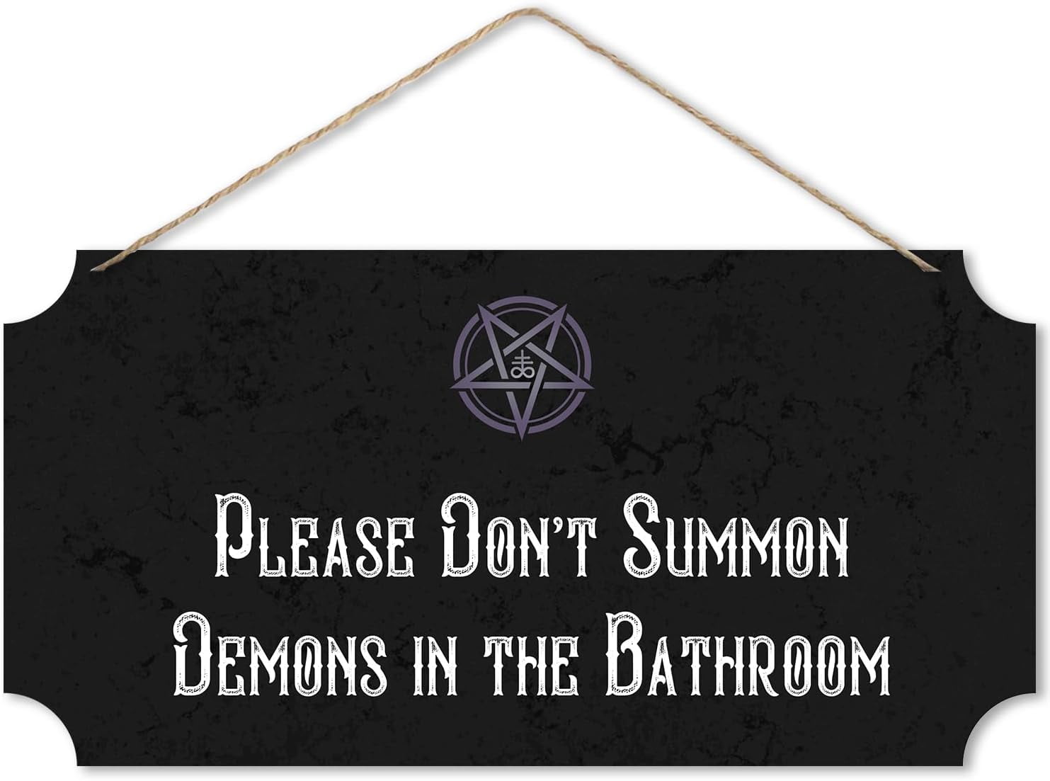 Please Don't Summon Demons in The Bathroom Sign,12 x 6, Witchy bathroom ...