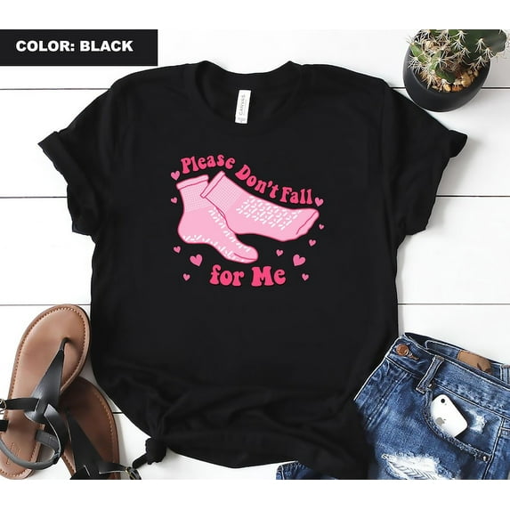 Please Dont Fall For Me Valentine Heart Message Back Print Shirt Unisex ...