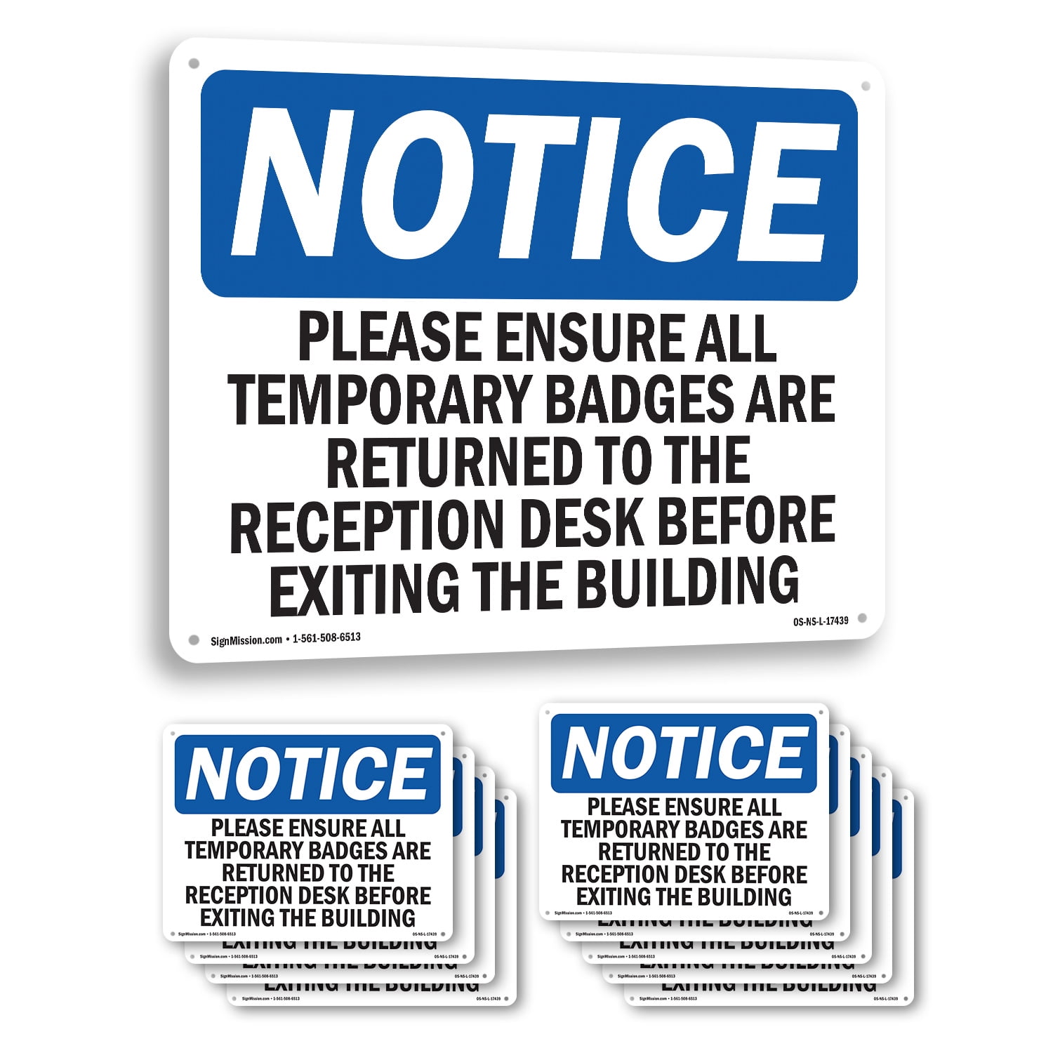 Please Ensure All Temporary Badges Are Returned OSHA Notice Aluminum ...