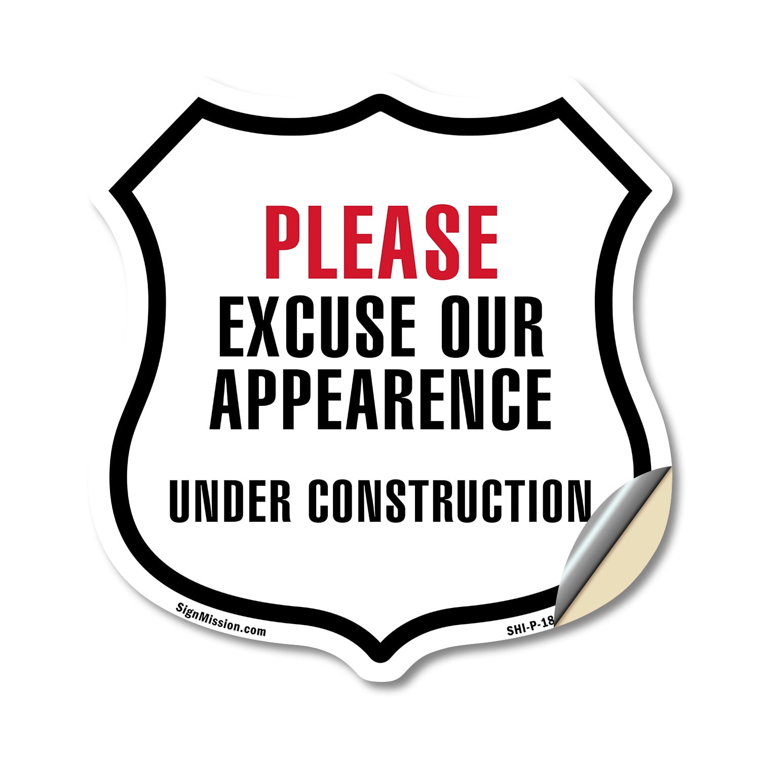 Please Excuse Our Appearance Under Construction 12 inch X 12 inch ...