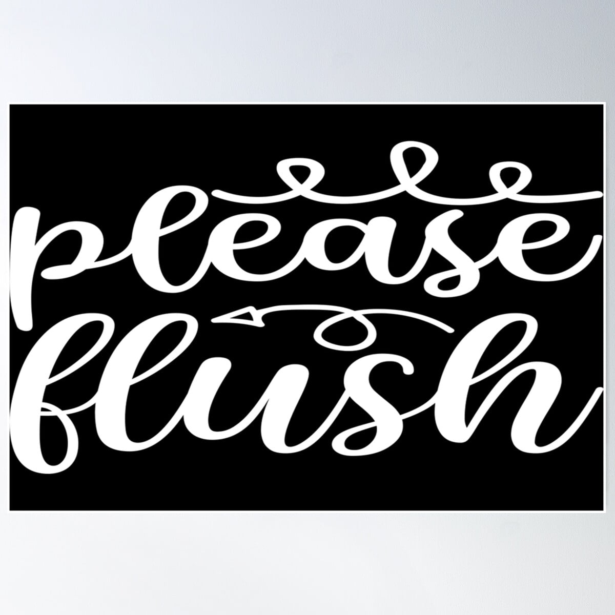 Please Flush Poster Wall Art, Modern Wall Decor For Living Room Bedroom ...