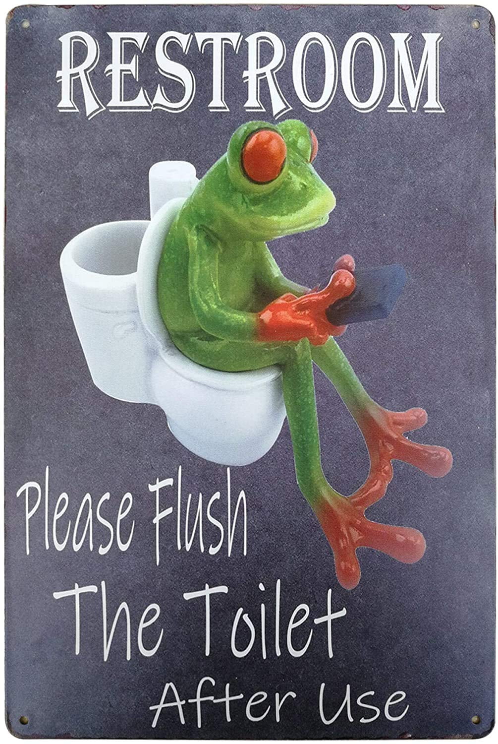 Please Flush The Toilet After Use Restroom Sign for Bar Pub Bedroom ...