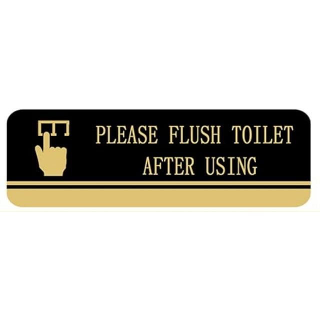 Please Flush Toilet After Using Sign,10X3Inch Acrylic Smoking Modern ...