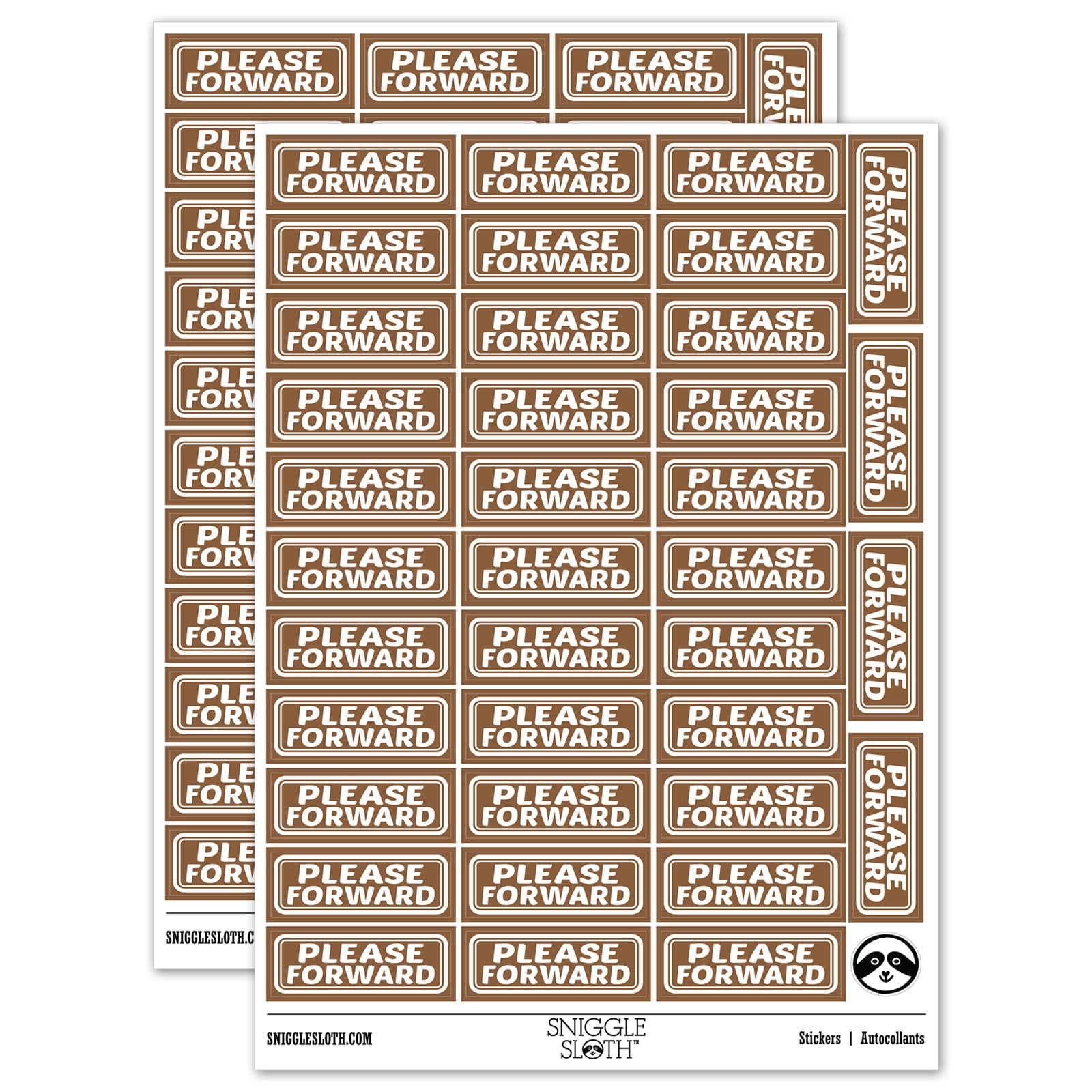 Please Forward Letter Mail Sticker Set - Brown - Gloss Finish - 1.5 ...