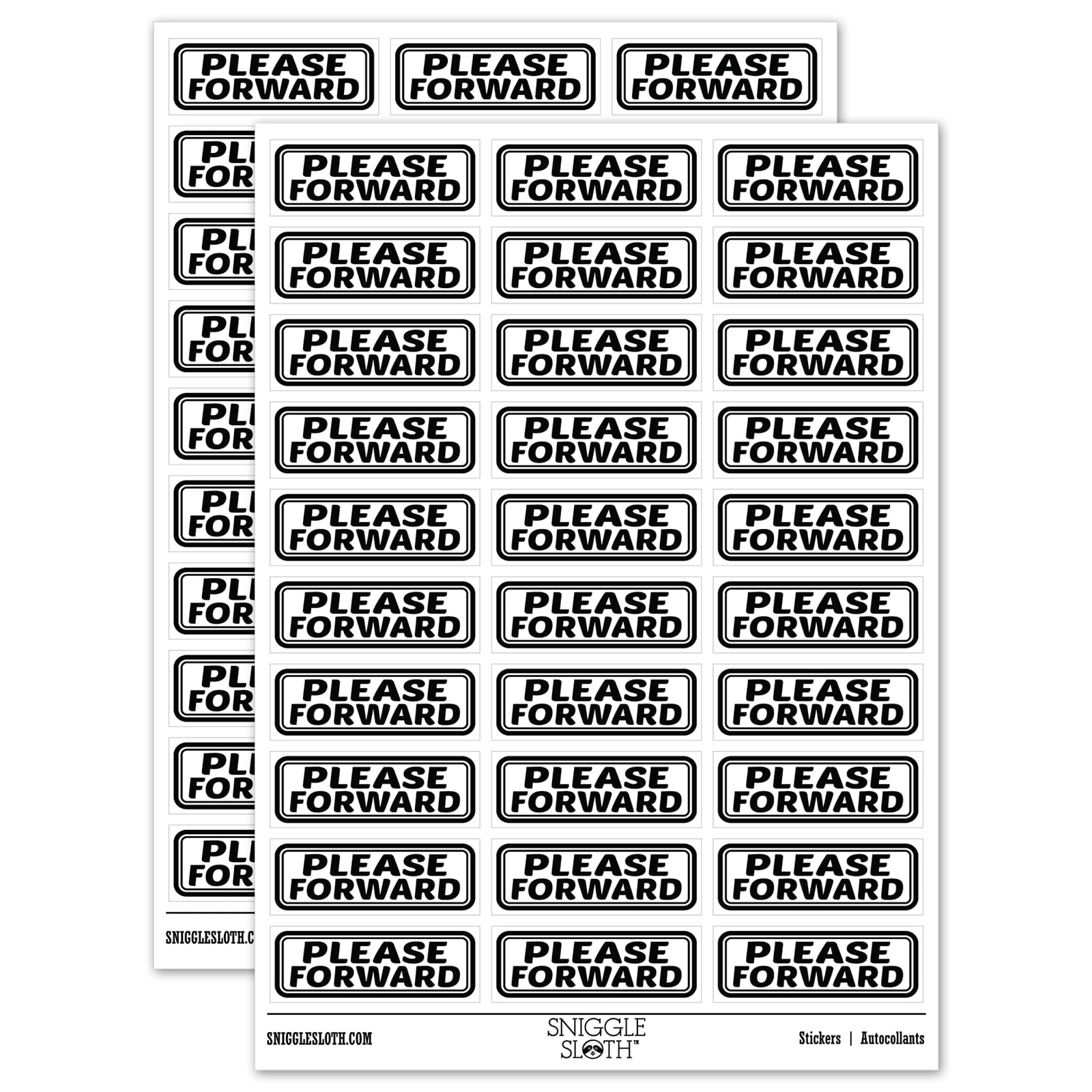 Please Forward Letter Mail Sticker Set - White - Gloss Finish - 1.75 ...