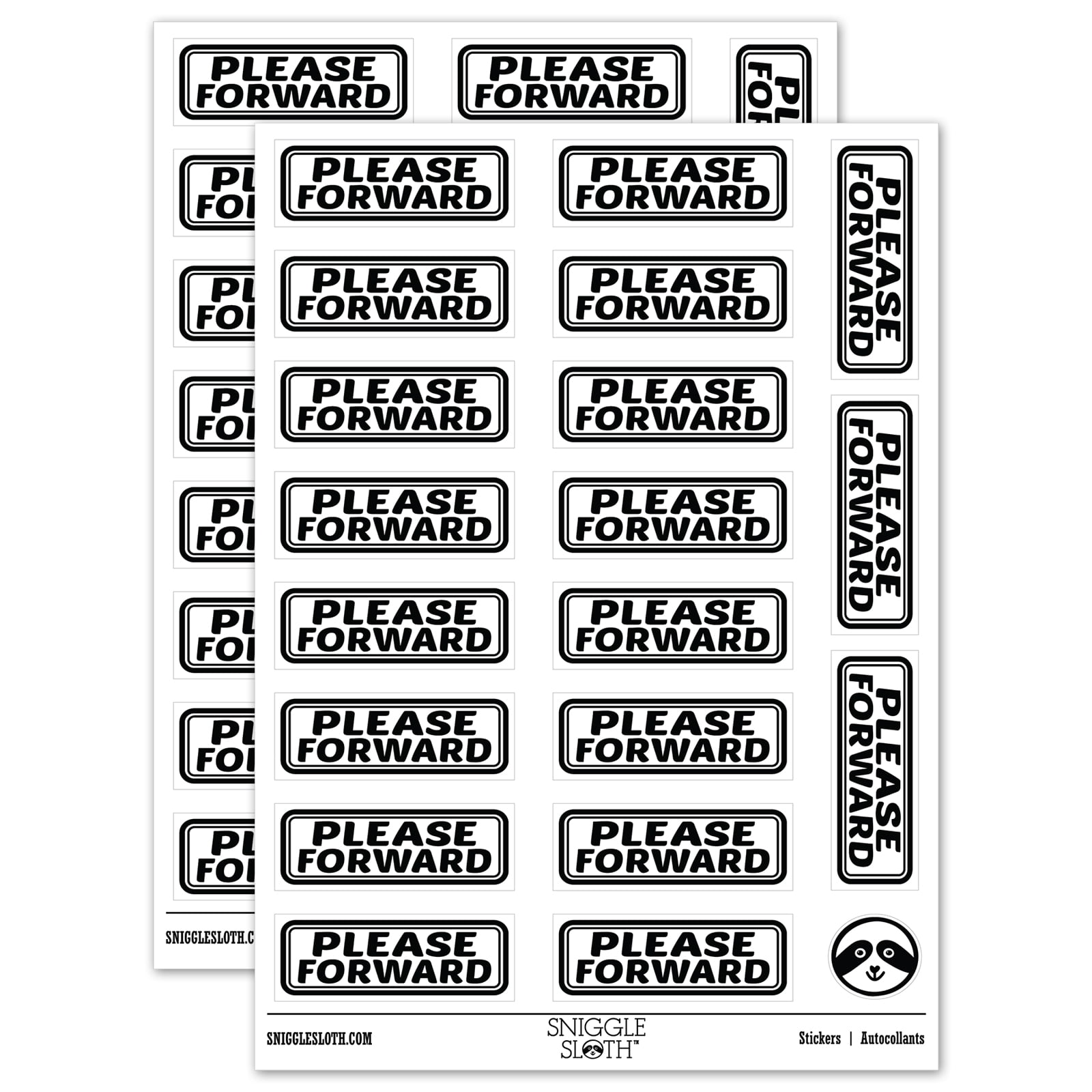 Please Forward Letter Mail Sticker Set - White - Matte Finish - 2.00 ...