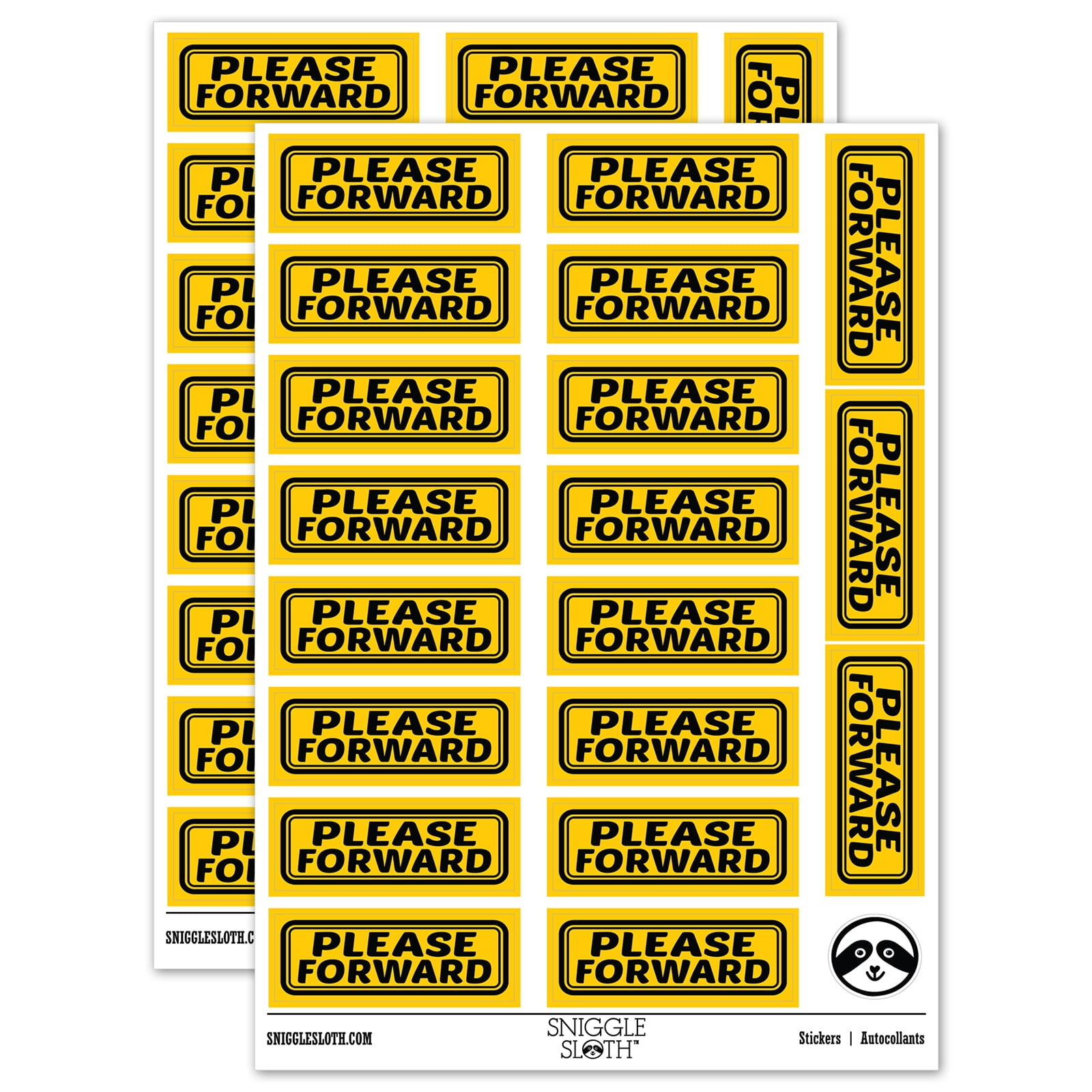 Please Forward Letter Mail Sticker Set - Yellow - Gloss Finish - 2.00 ...