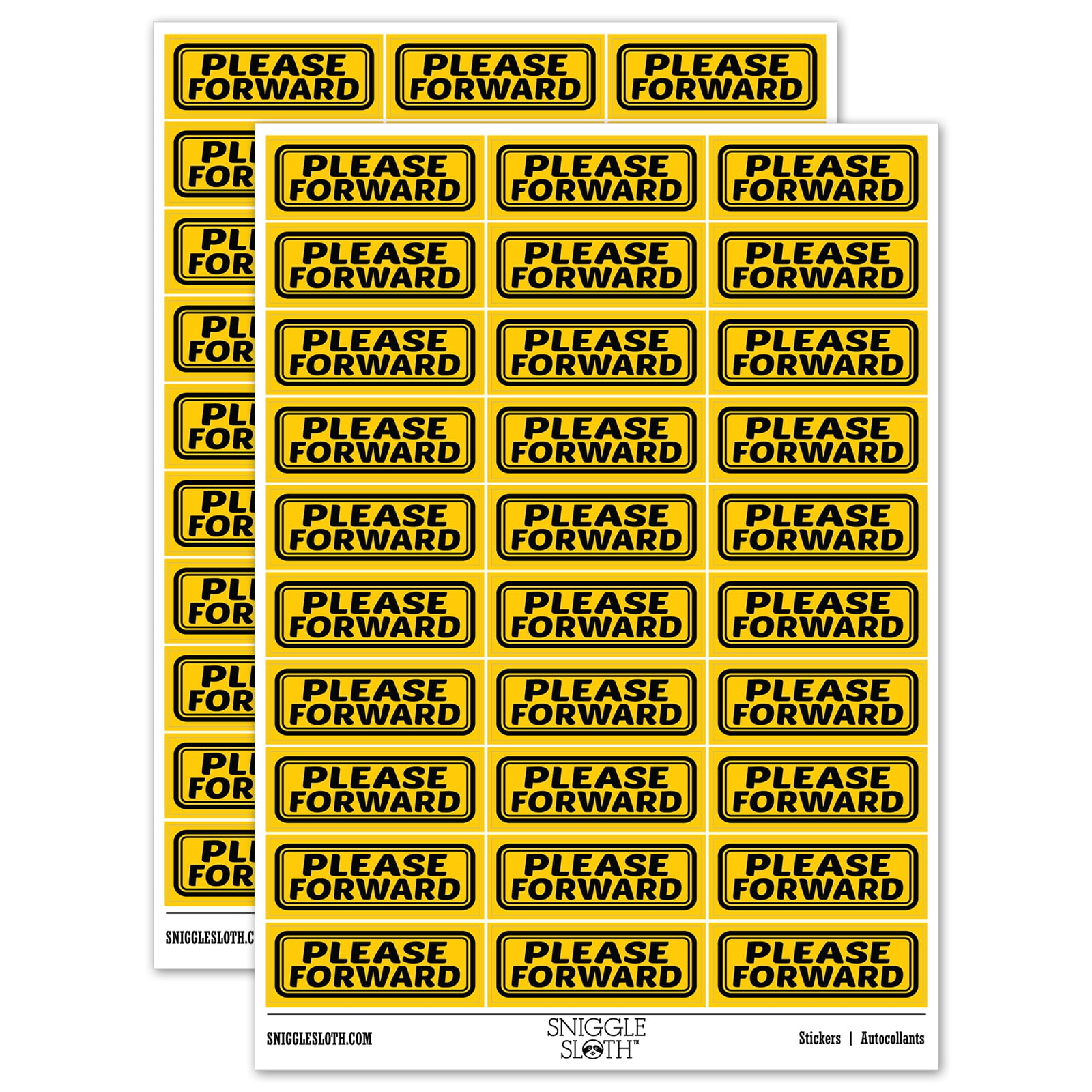 Please Forward Letter Mail Sticker Set - Yellow - Matte Finish - 1.75 ...