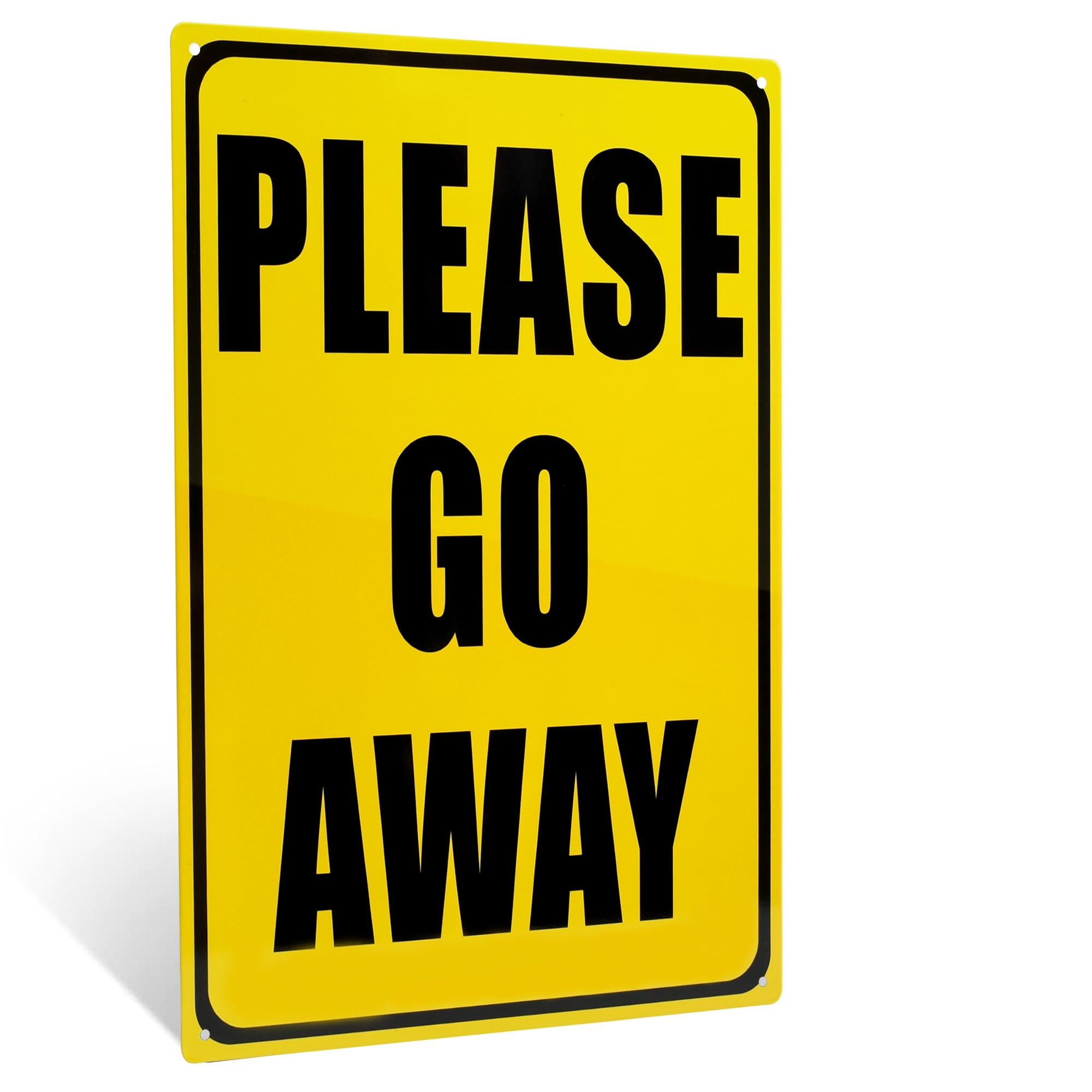 Please Go Away Metal 8x12 Warning Sign Funny Garage Man Cave Home ...