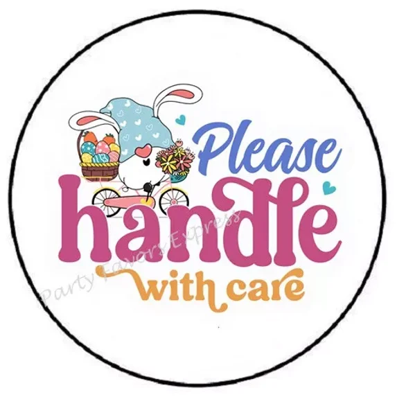 Please Handle With Care Easter Stickers Party Favors Phone Decal Water ...