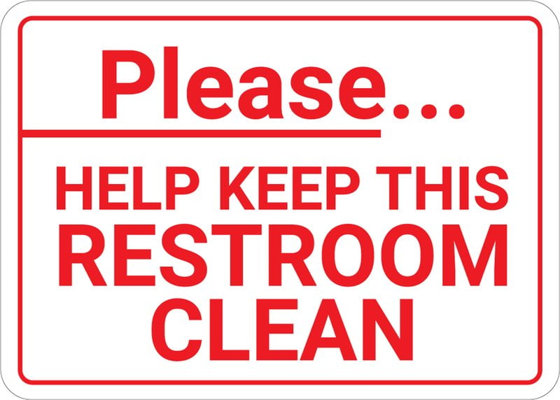 Please Help Keep Restroom Clean Funny Vintage Tin Signs 8 X 12 Inch ...