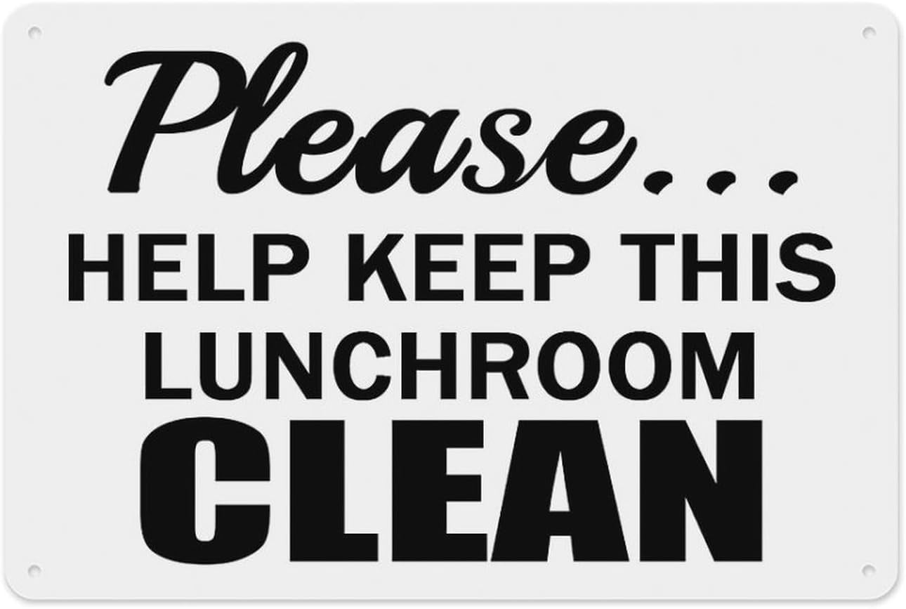 Please Help Keep This Lunchroom Clean Sign 8"x12" - Aluminum Tin ...