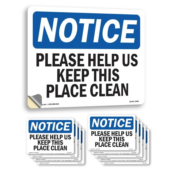 Please Keep Bathroom Clean Sign
