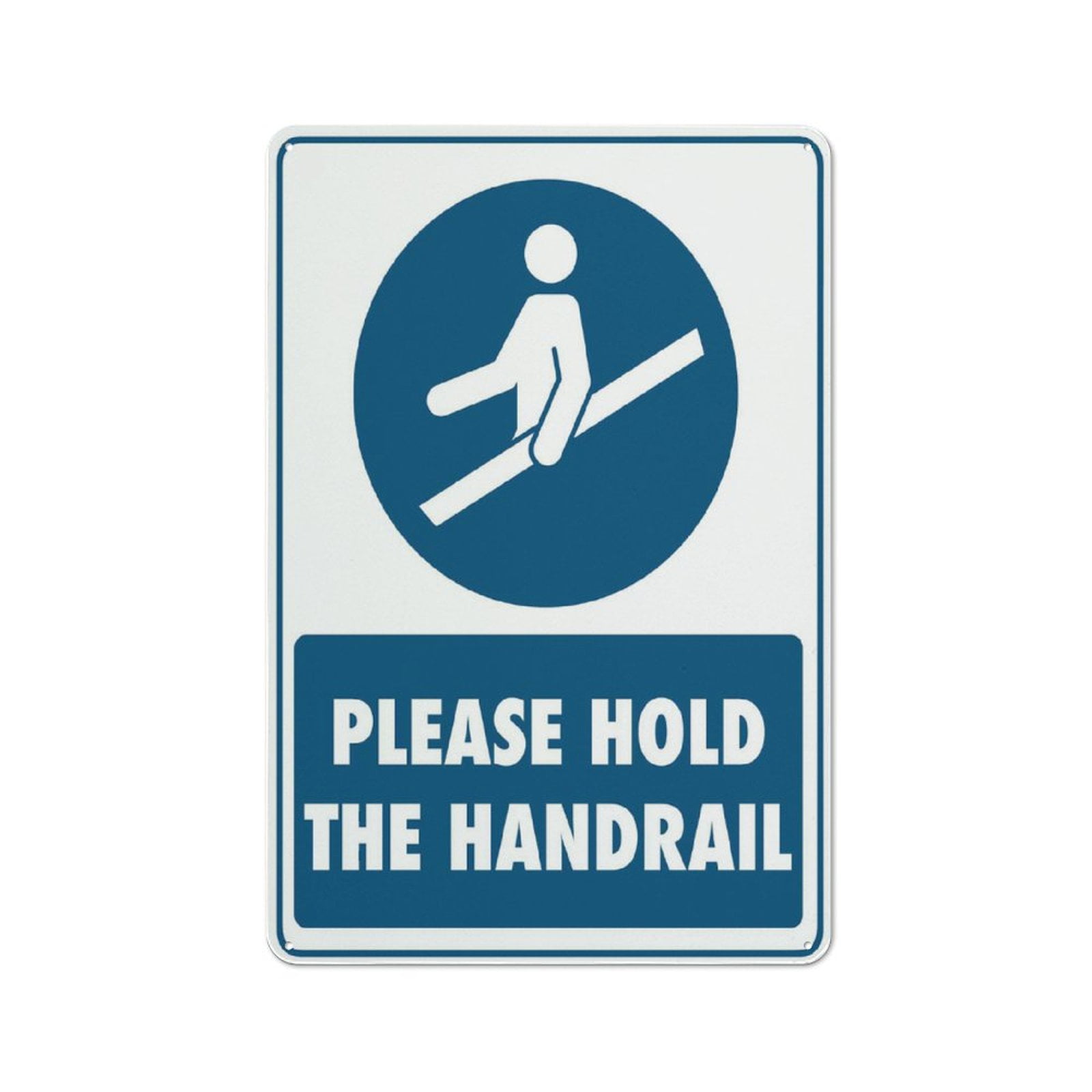 Please Hold The Handrail Sign For House Door Office Business Yard,Metal Aluminum Rust Free Sign ...