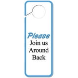 Please Join Us Around Back Plastic Door Knob Hanger Sign - Walmart.com