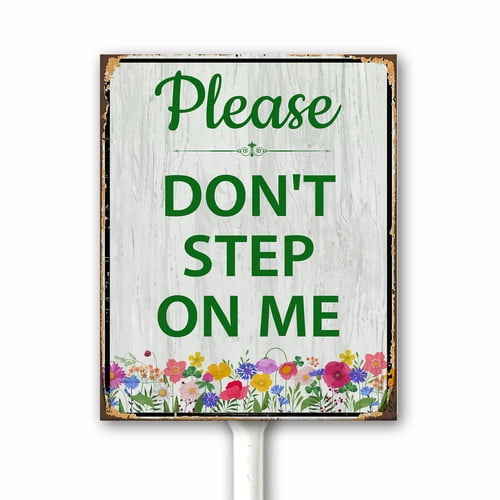 Please Keep Off Flowers Aluminium Sign, Do Not Step On Flowers Bed Yard ...