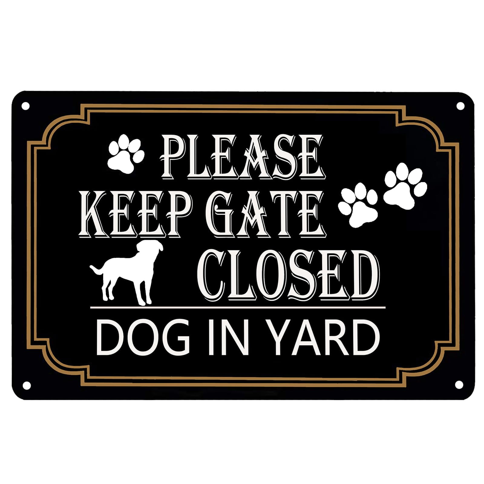 Please Keep Gate Closed Dogs in Yard Reto Vintage Metal Tin Signs ...