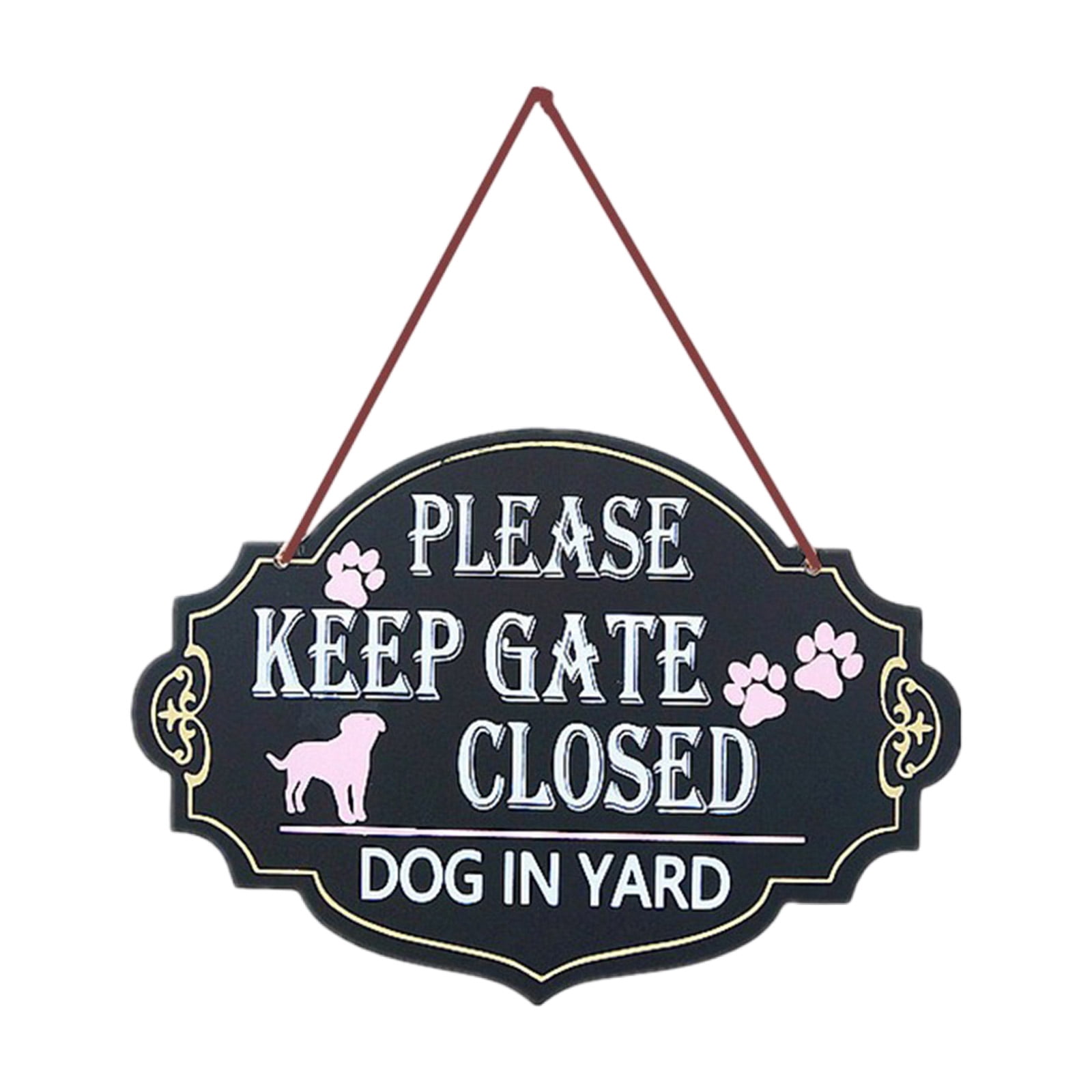Please Keep Gate Closed Dogs in Yard Safety Warning Sign Standard Dogs ...