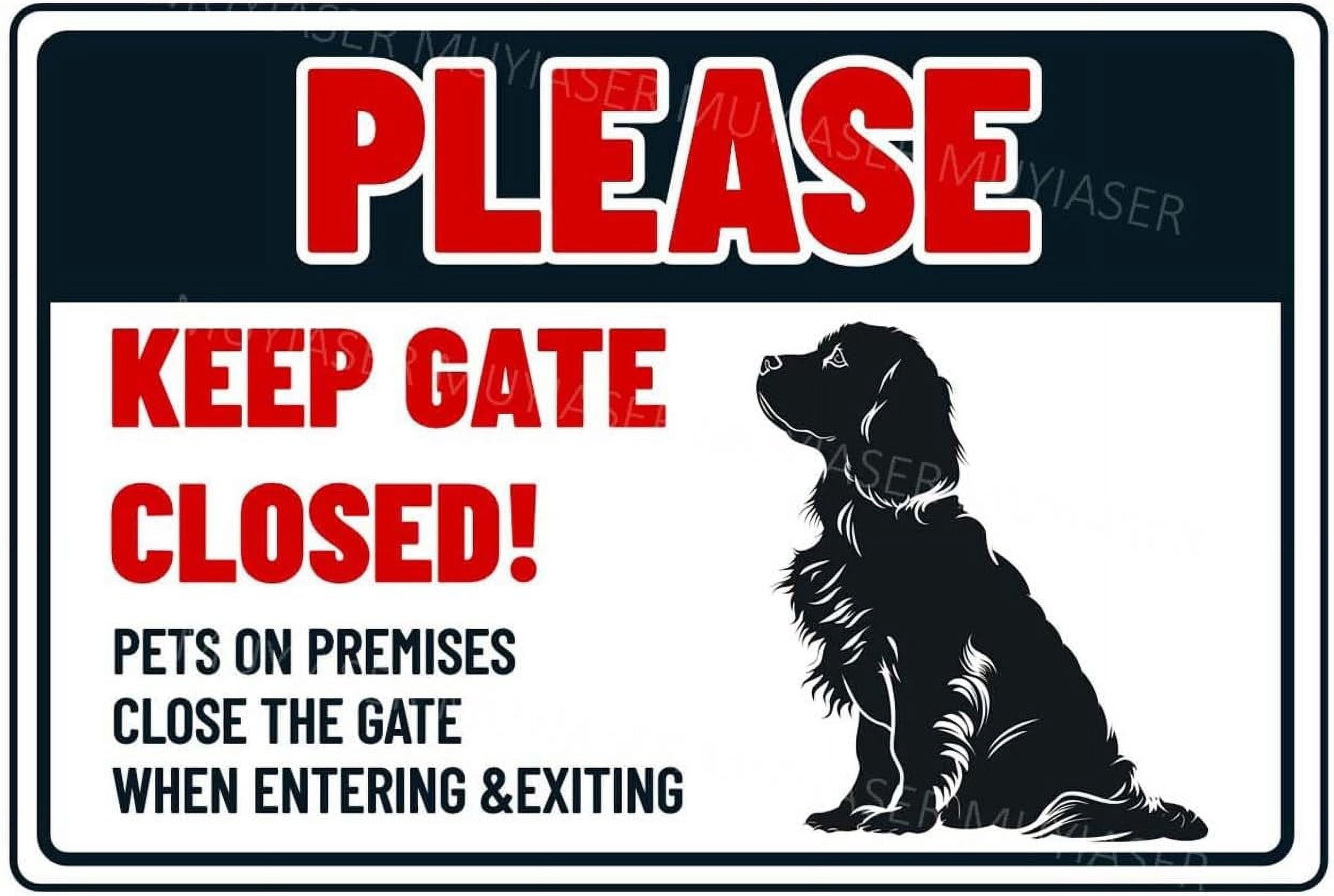 Please Keep Gate Closed Sign Cavalier King Charles Spaniel Dog Pets On ...