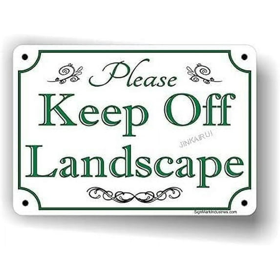 Please Keep Off Landscape Metal Sign, Keep Off Landscaping Sign 12"x8 ...