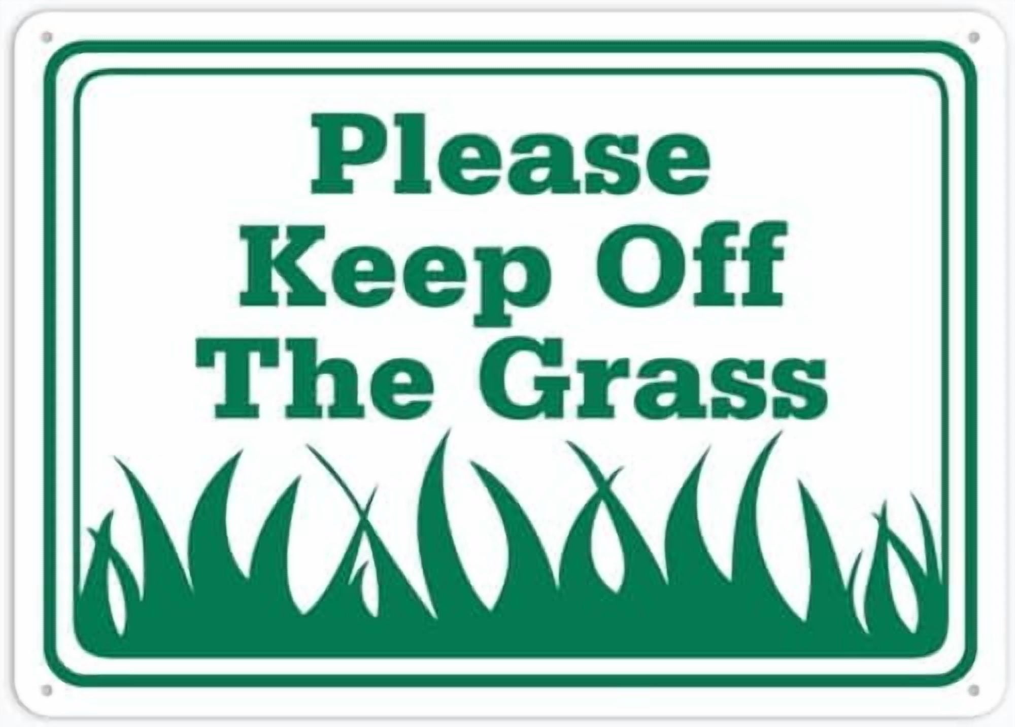Please Keep Off The Grass Sign 8 X 12 Inches Rust Free Aluminum - Uv ...